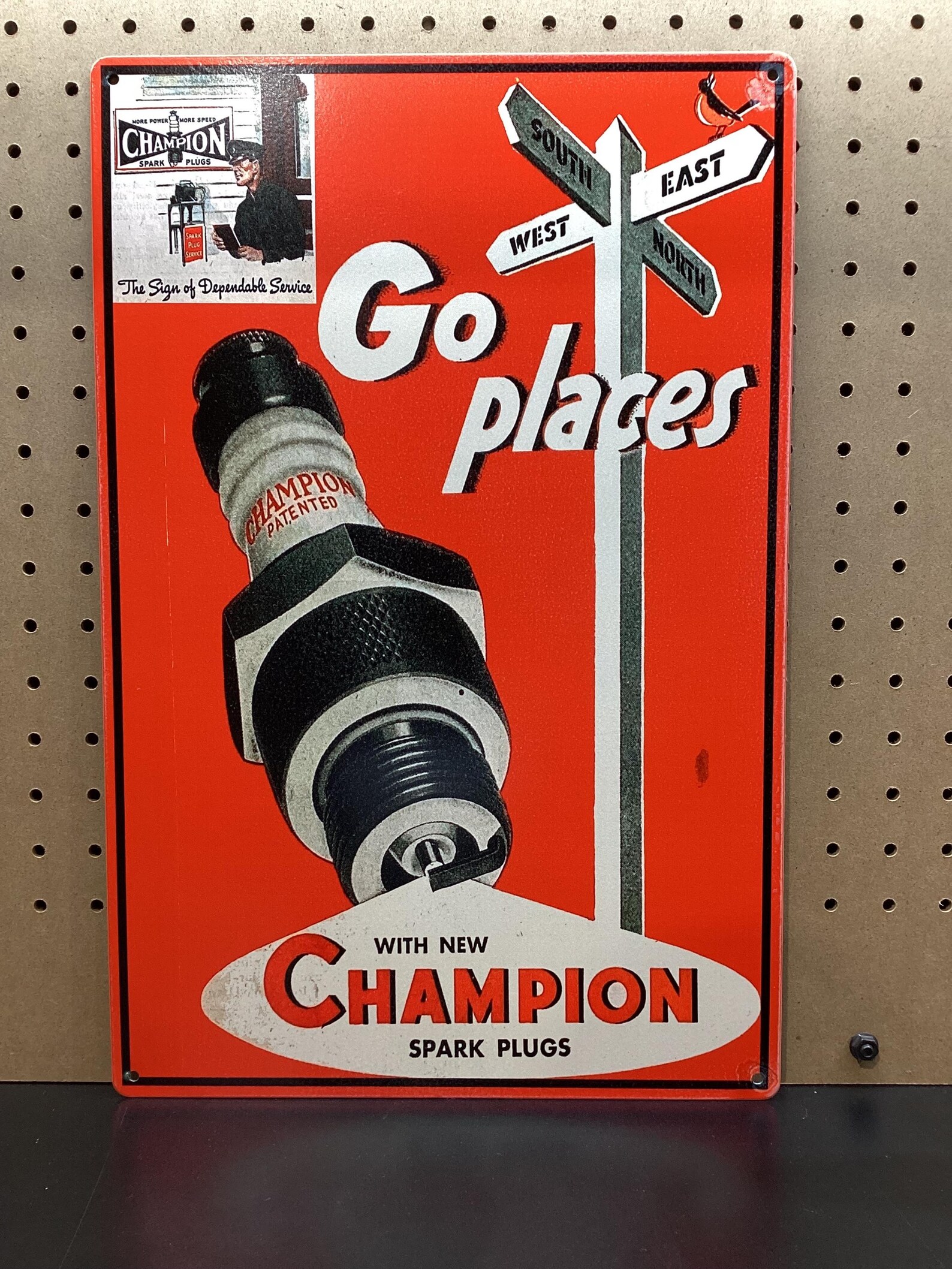 Champion Spark Plug Sign 16x12 - Etsy