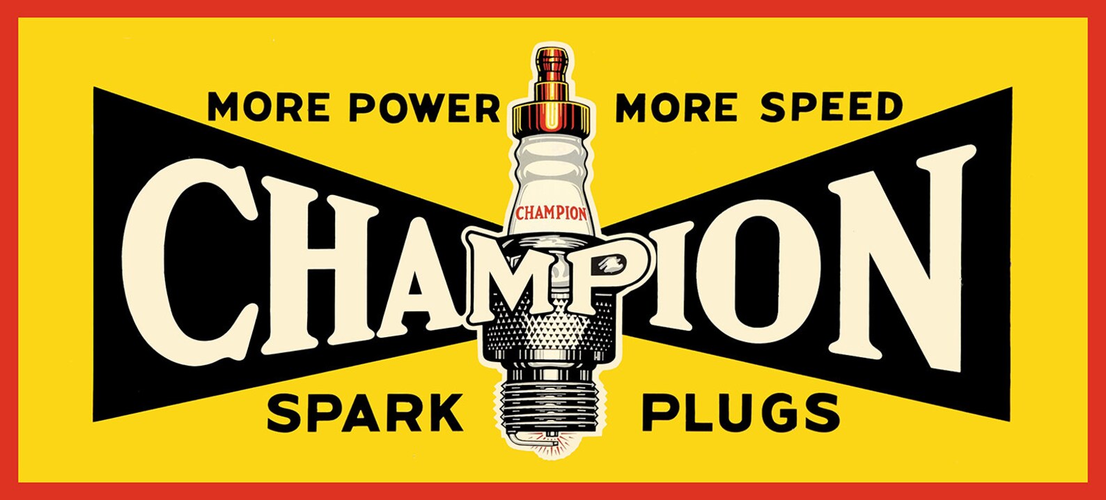 Champion Spark Plug Metal Sign 18x8 - Etsy