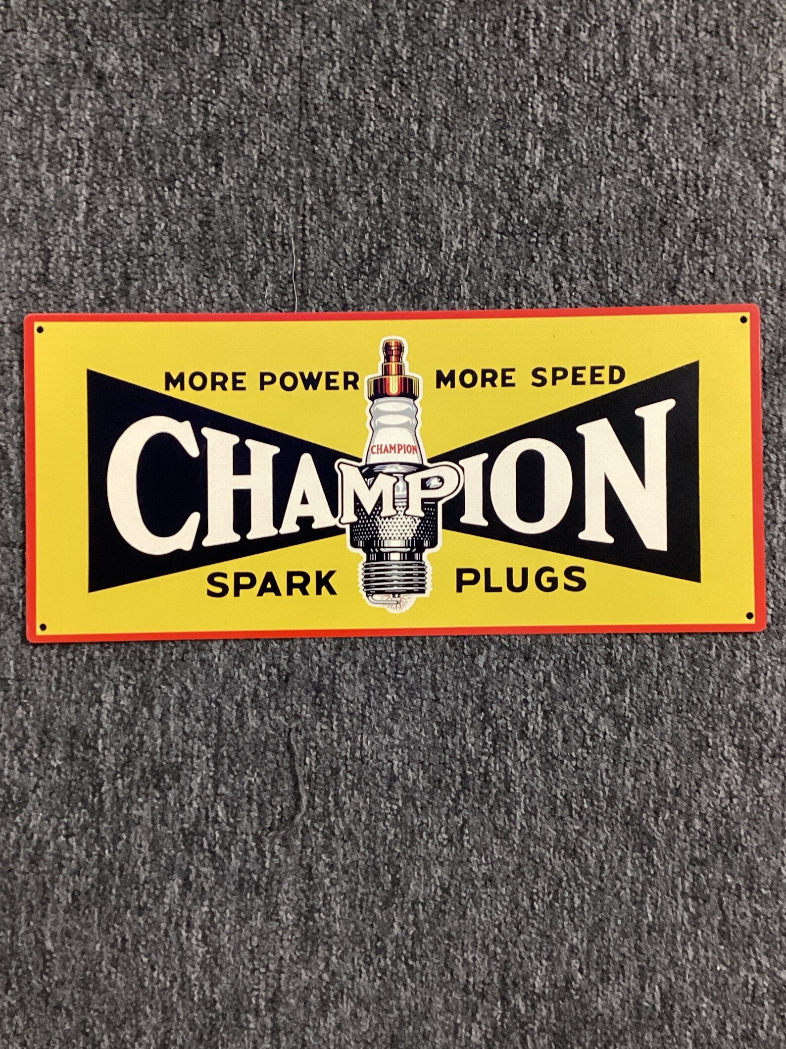 Champion Spark Plug Metal Sign 18x8 - Etsy