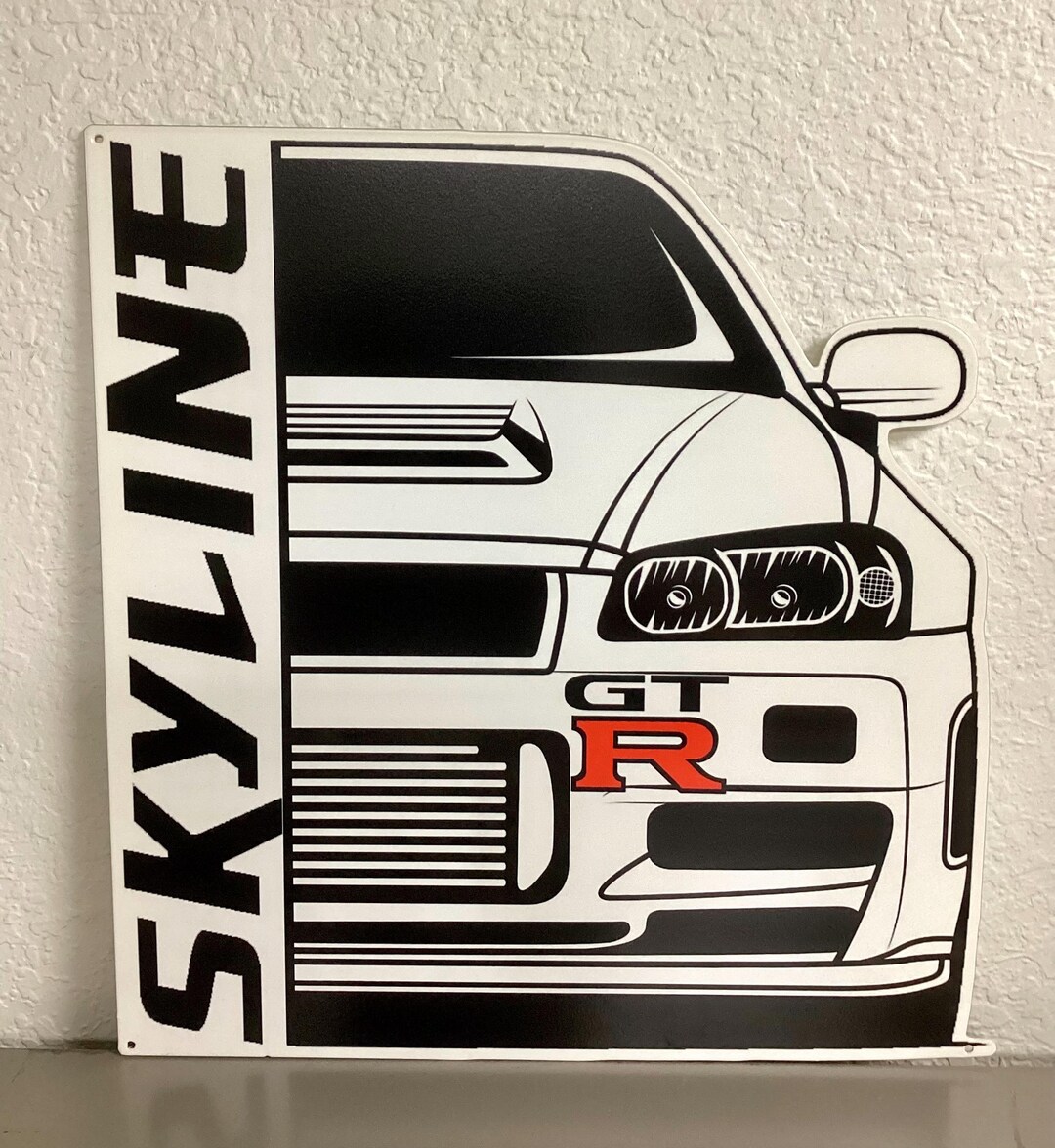 Skyline GTR BW Laser Cut Metal Sign 15 X 14 - Etsy