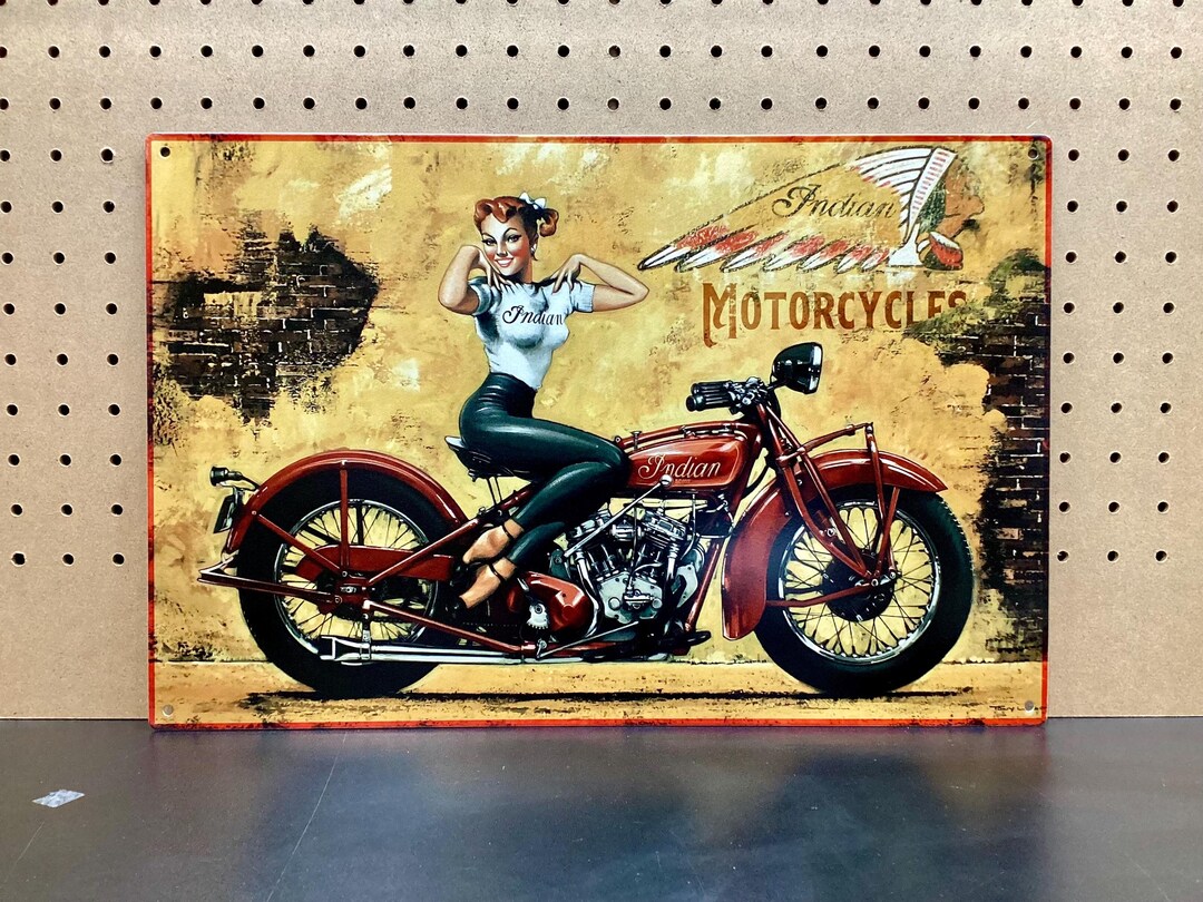 Indian Motorcycle Metal Sign 17x11 - Etsy