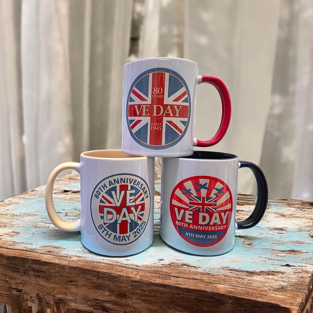 VE Day 80th Anniversary Mugs - VE Day 2025 - Veterans 80th Anniversary ...