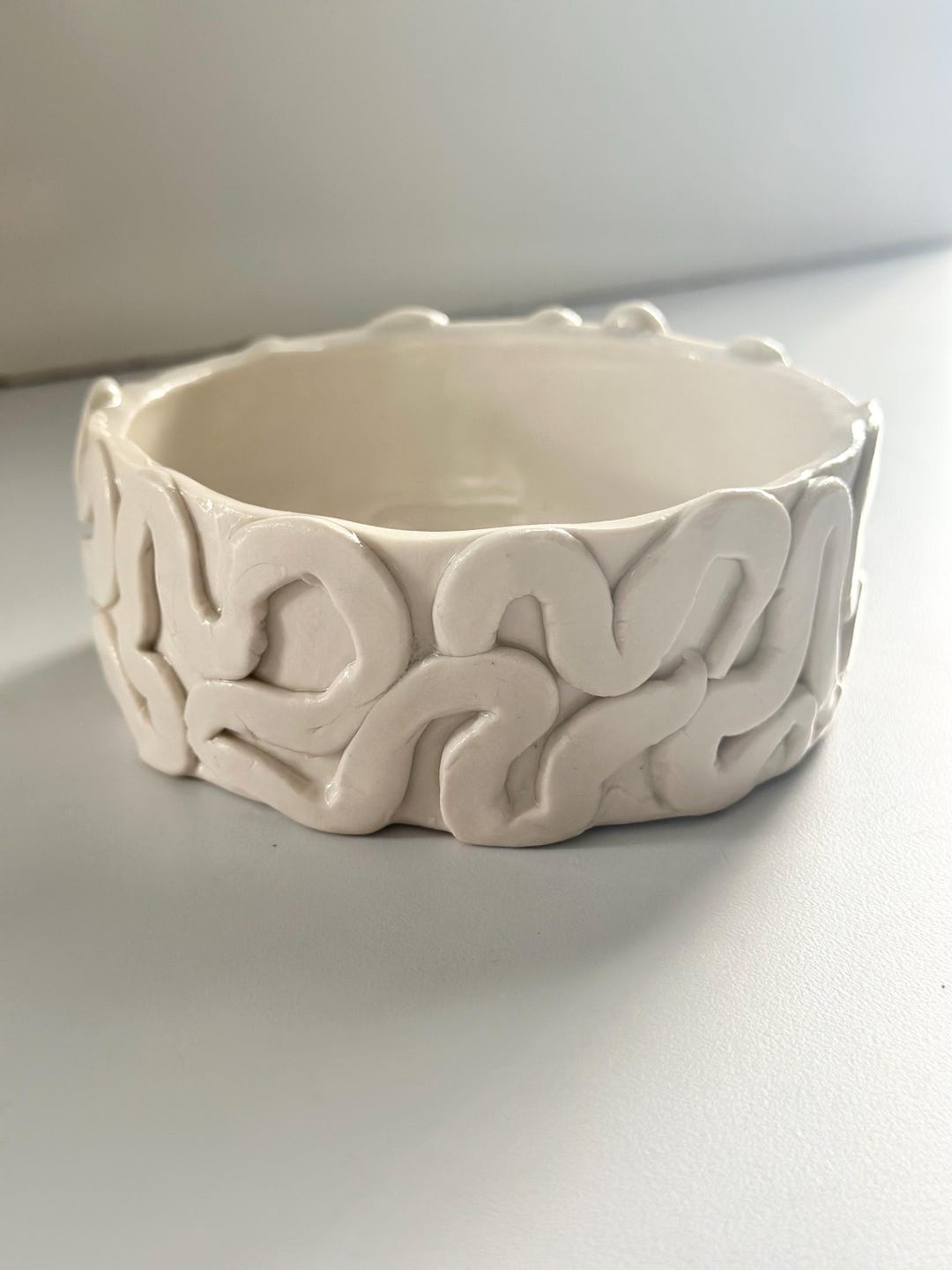 HHB Ivory Squiggle Texture Bowl and Metallic Glazed Pinch Pot - Etsy