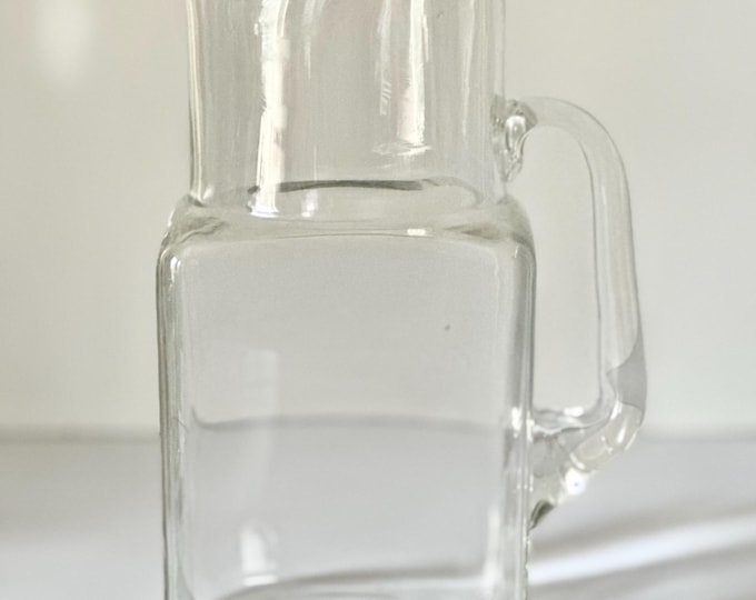 Square Clear Glass Water Pitcher Jug - Etsy