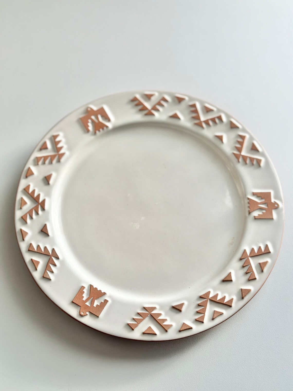 Frankoma native American Salad 7.5 Plate Thunderbird Eagle Southwest ...