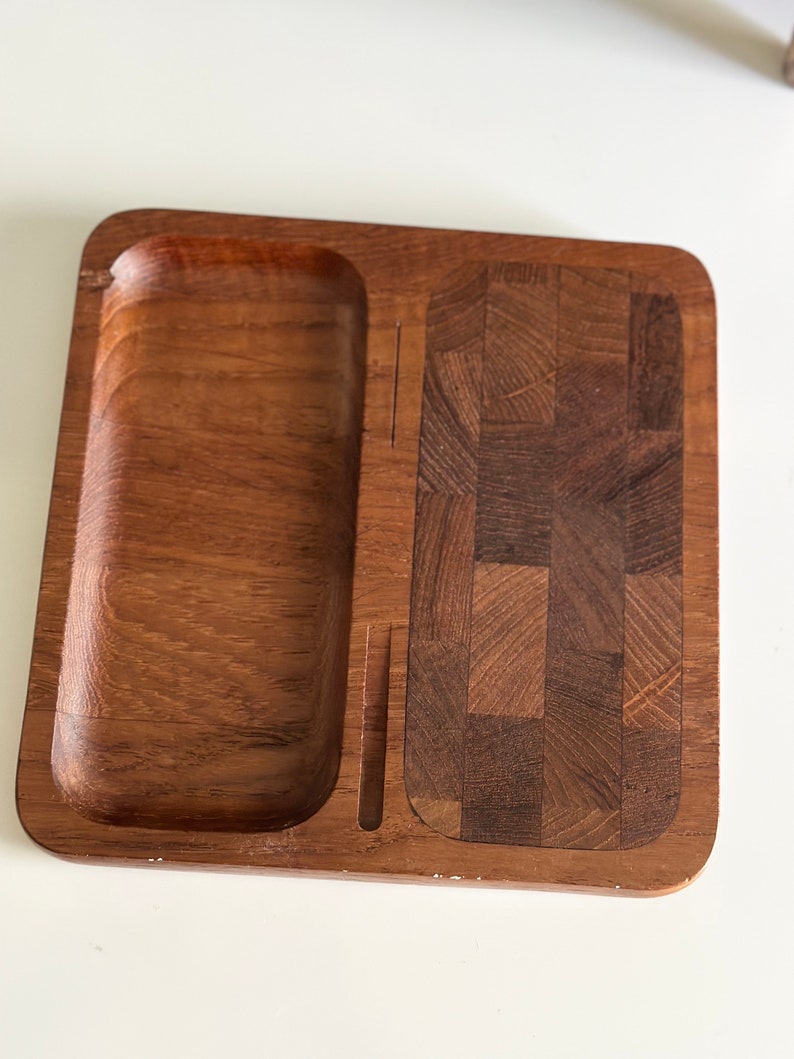 Kalmar Teak Wood Rectangle Cheese Cutting Board Serving Tray NO KNIFE ...