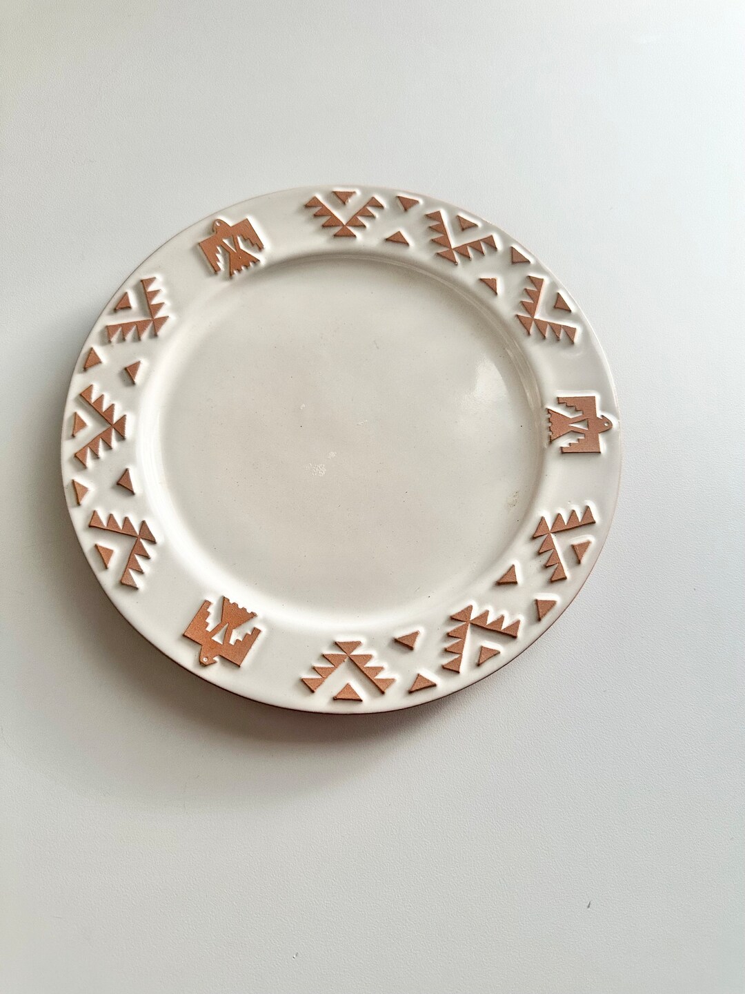 Frankoma native American Salad 7.5 Plate Thunderbird Eagle Southwest ...