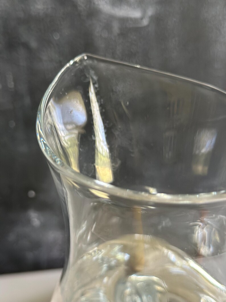 Clear Glass Wine Decanter Carafe Pitcher Donut Hole - Etsy