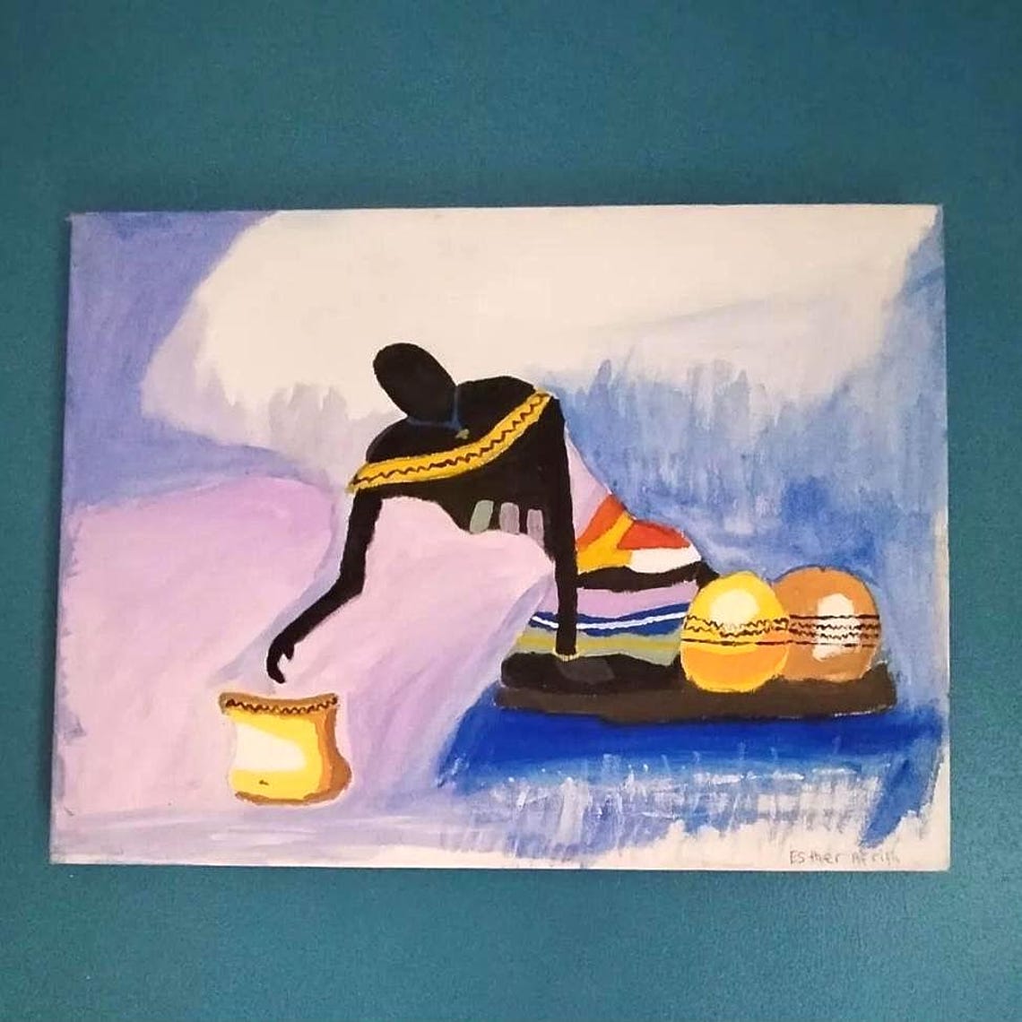 Africa Lady Fetching Water From the River - Etsy