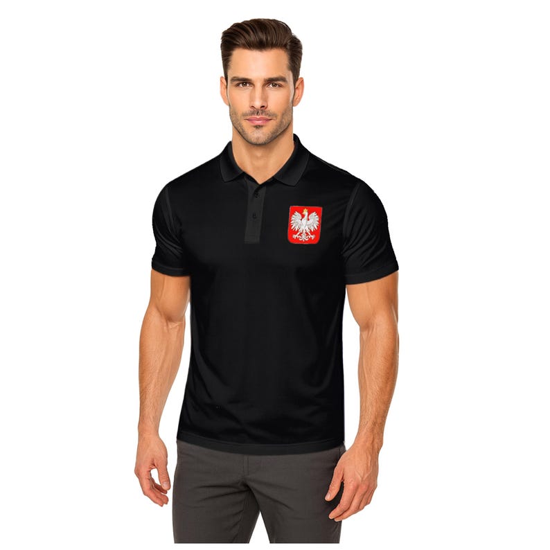 Polish Polo Shirt, Polish Eagle Crest, Polska Eagle Design, Poland Polo ...