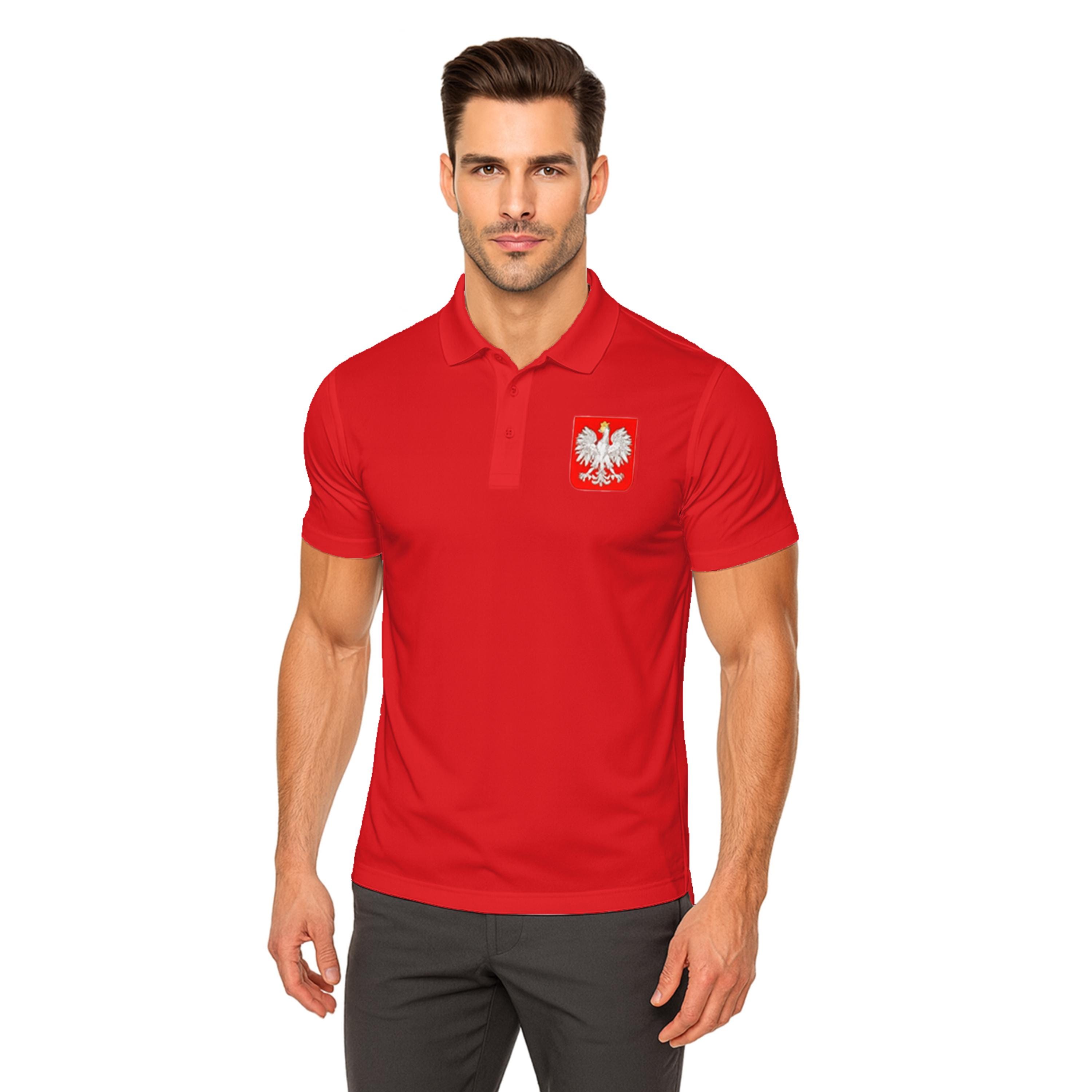 Polish Polo Shirt, Polish Eagle Crest, Polska Eagle Design, Poland Polo ...