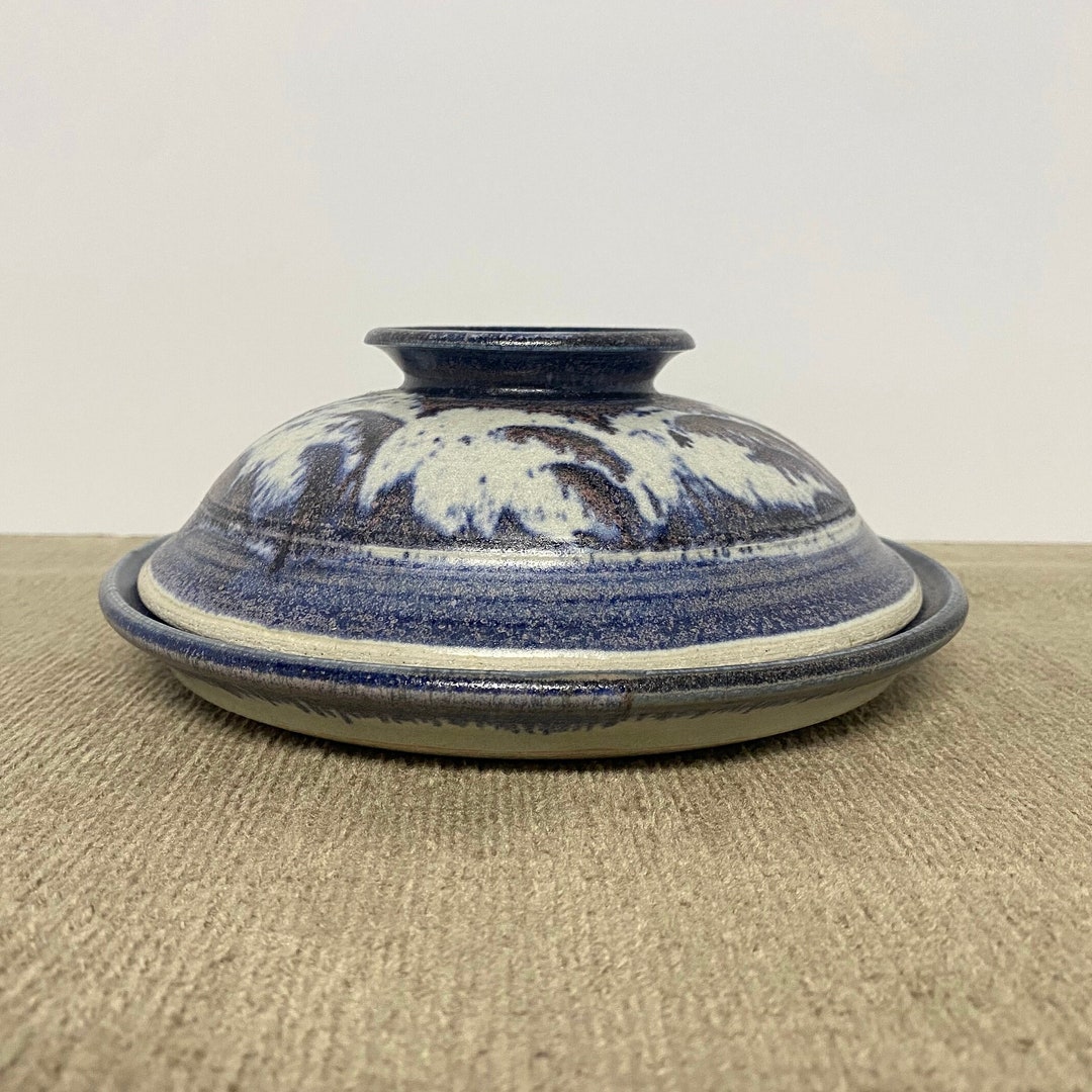 Studio Pottery Covered Cheese Dome, Matte Finish Glaze, Covered Dish ...