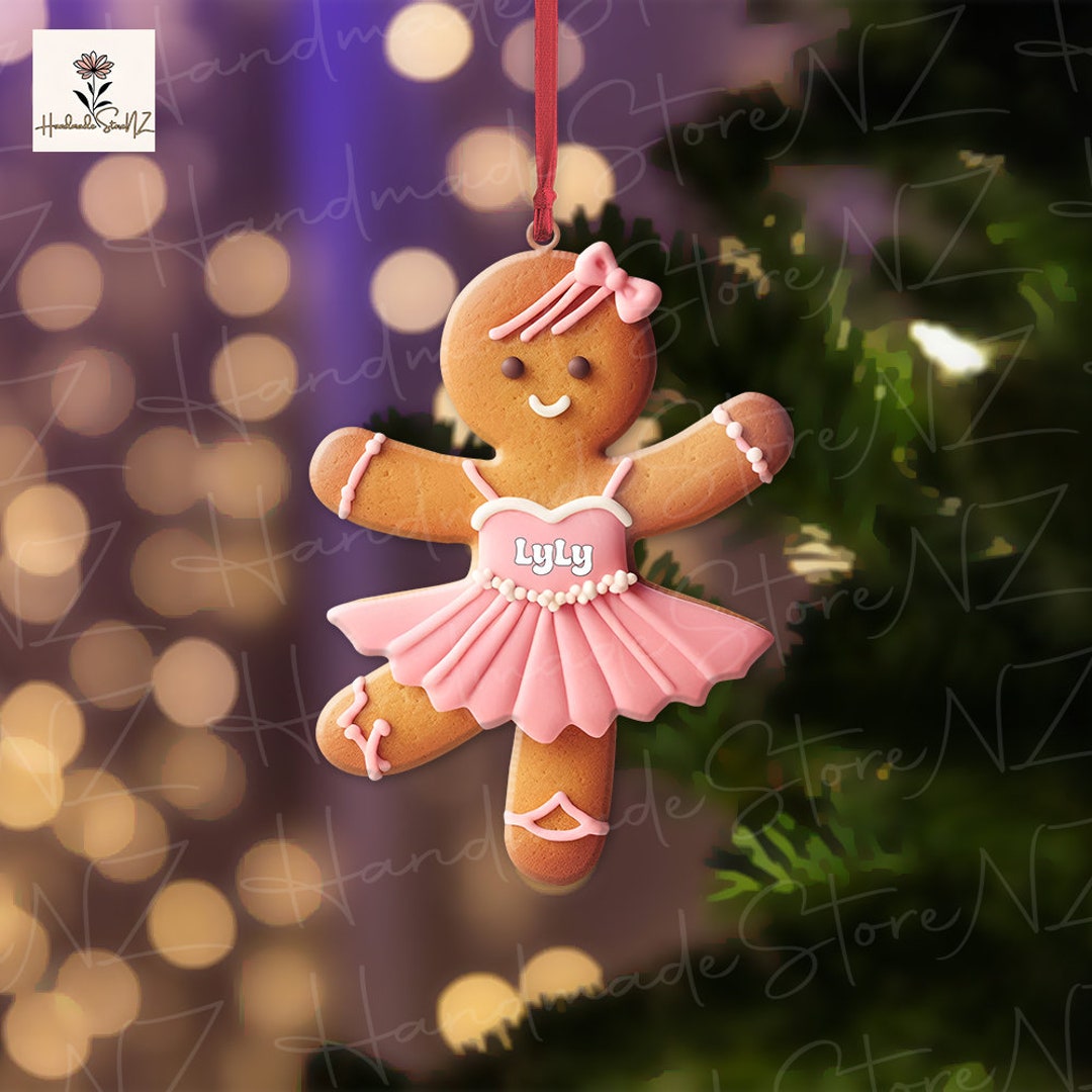 Personalized Gingerbread Ballet Ornament, Unique Christmas Decor ...