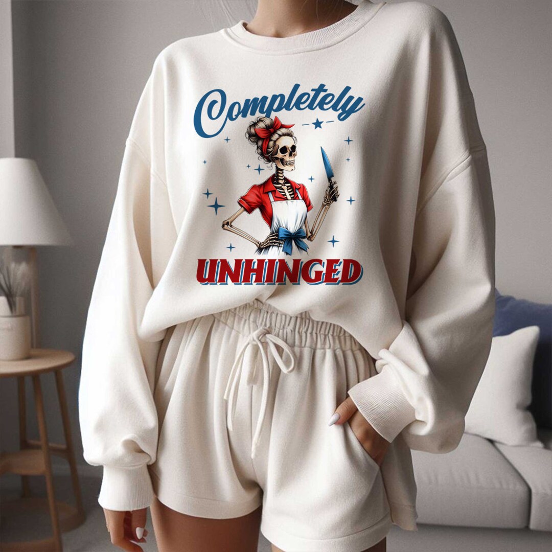 Completely Unhinged PNG, Retro Unhinged Skeleton Girl Png, Trendy ...