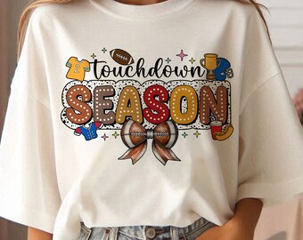 Touchdown Png, Touchdown Season Png, Distressed Football Png Shirt ...