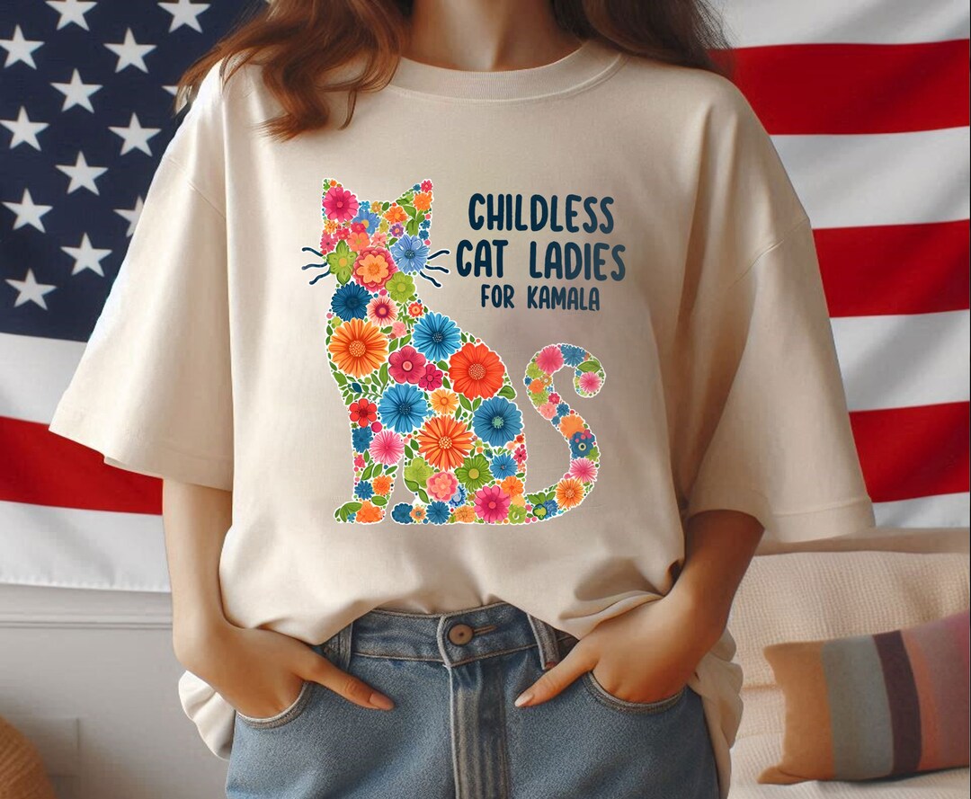 Childless Cat Ladies Png, Floral Childless Dog Lady Png, 2024 Election ...