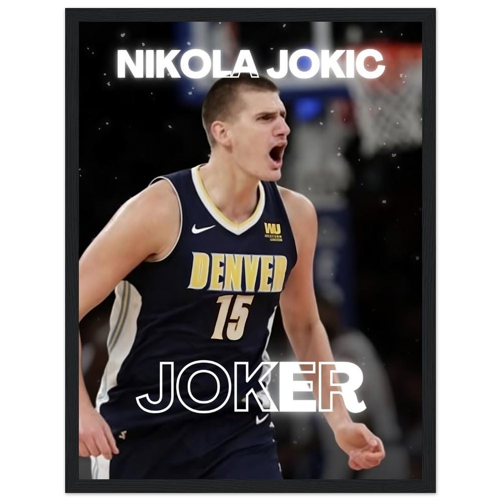 Nikola Jokic Joker Basketball Wall Poster With Frame - Etsy