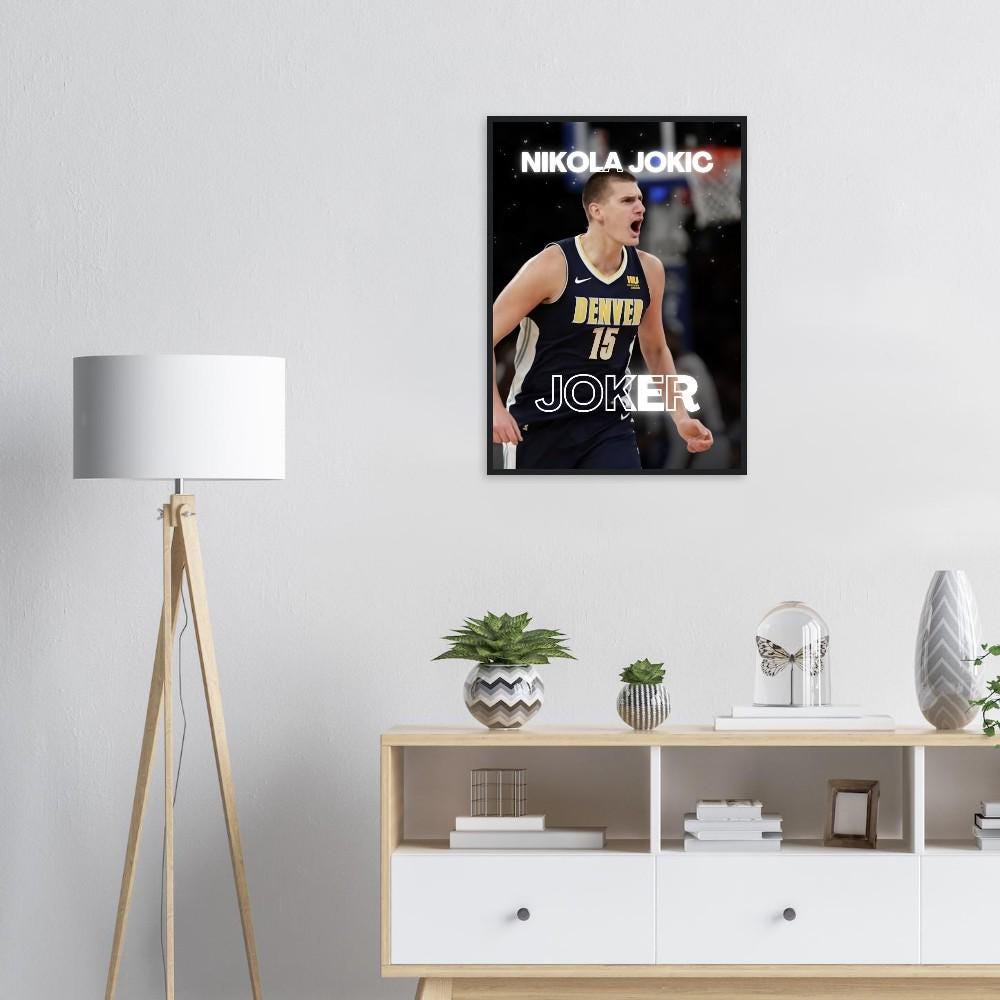 Nikola Jokic Joker Basketball Wall Poster With Frame - Etsy