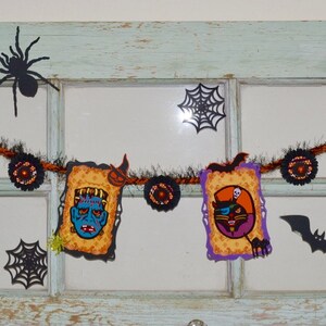Vintage Halloween Graphics: Witch, Pumpkin, Cat Clipart (digital ...