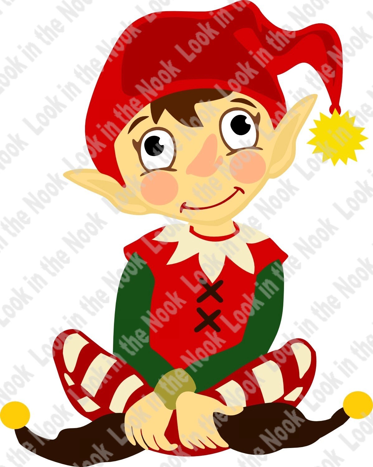 Retro Christmas ELF Graphic Designs, Digital Download, Decoration ...