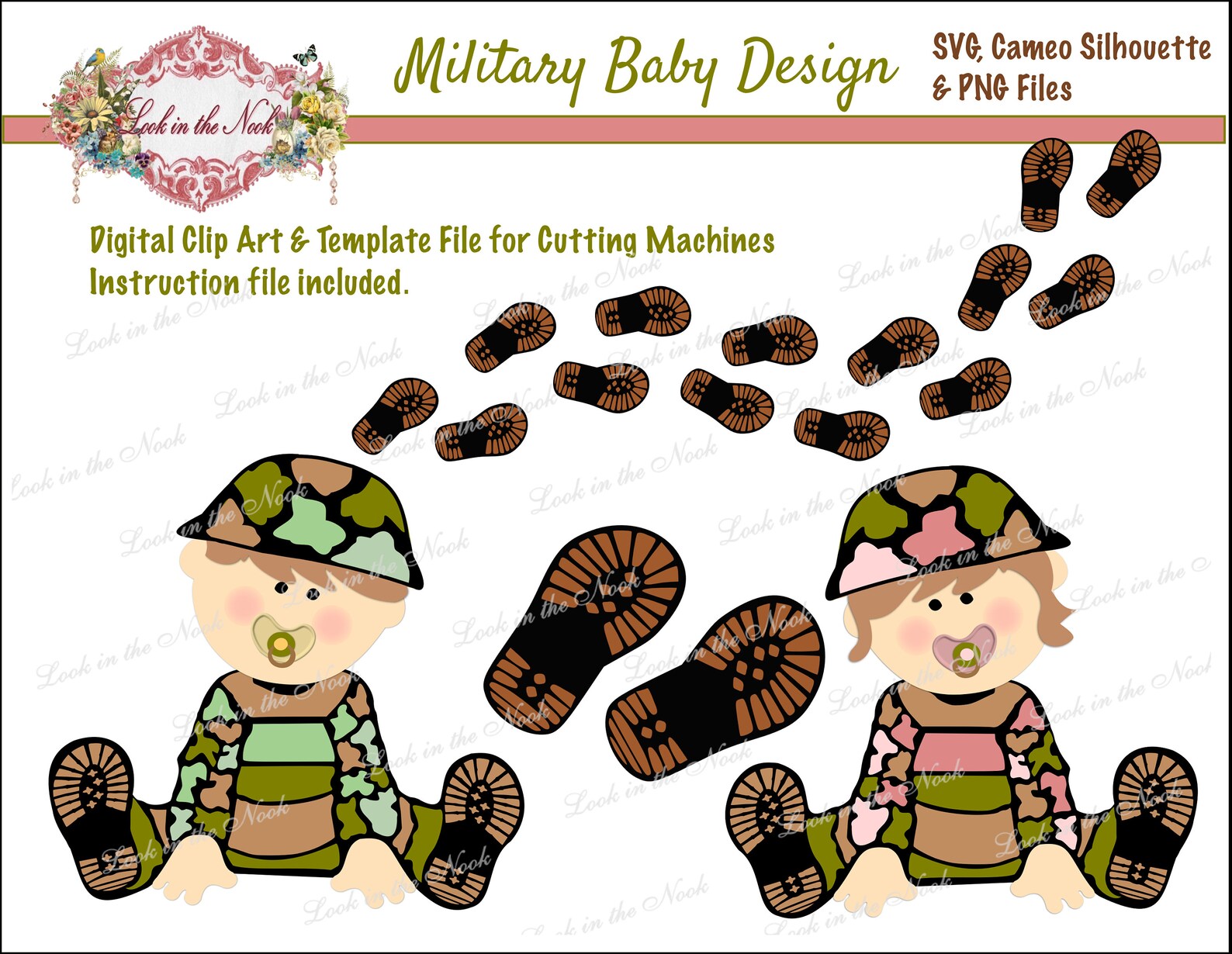 Military Baby, Army Baby Clip Art, Instant Download, Camouflage Baby ...