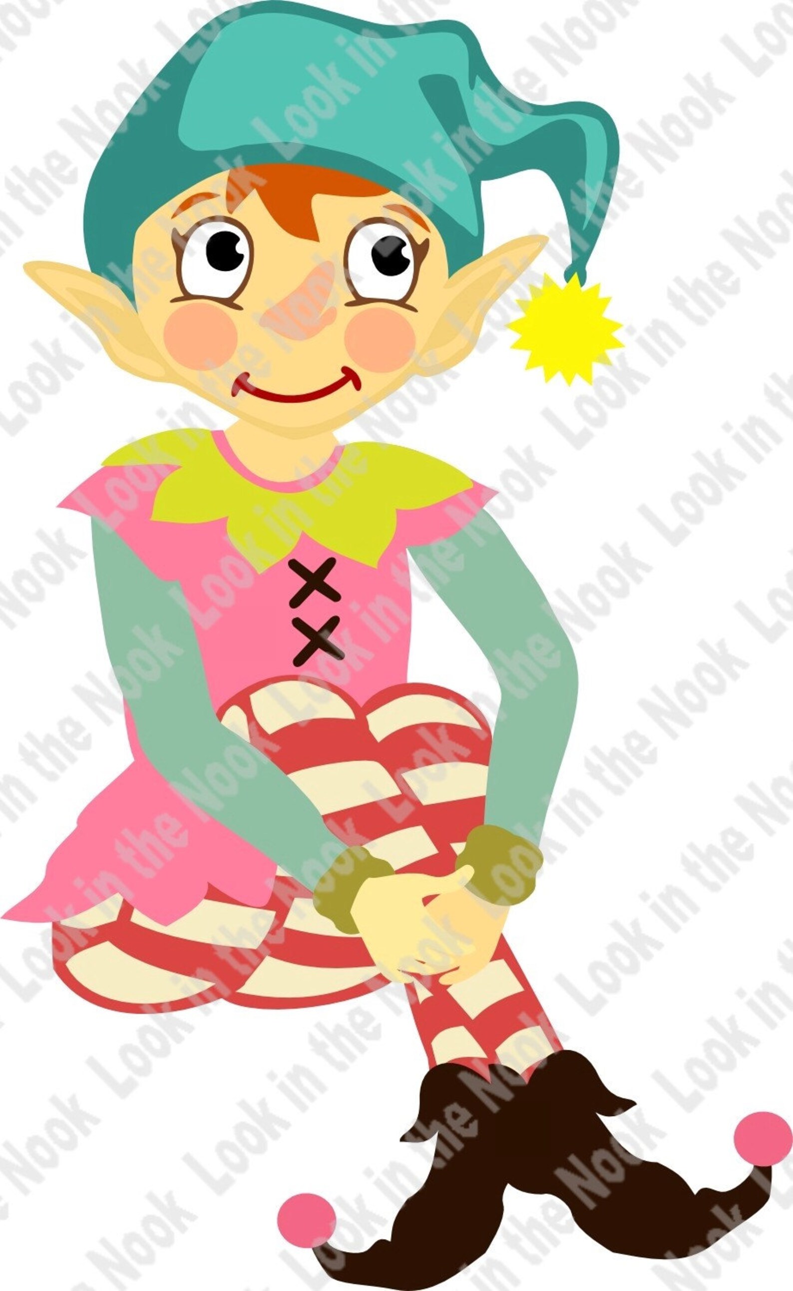 Retro Christmas ELF Graphic Designs, Digital Download, Decoration ...