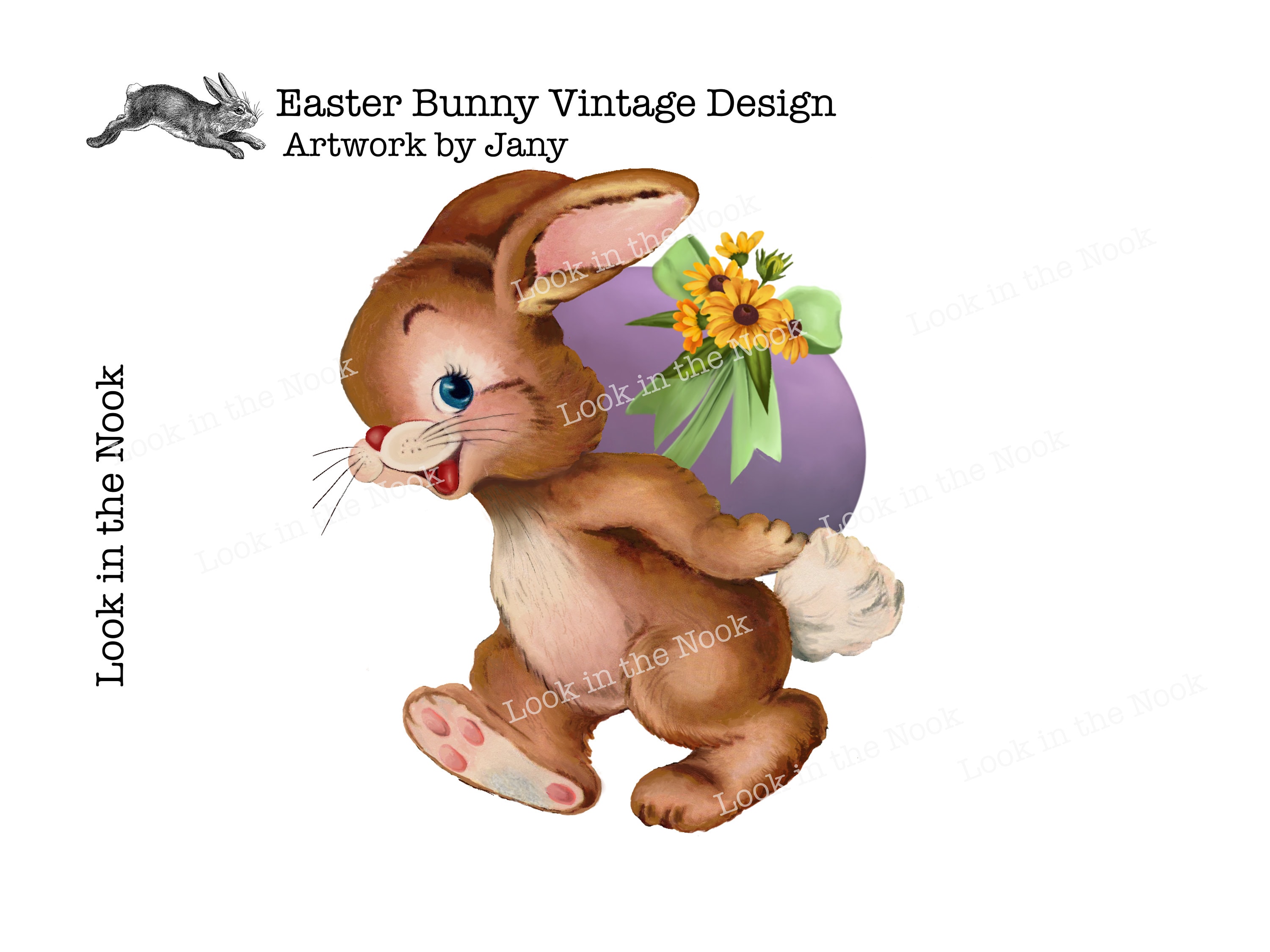 Vintage Easter Bunny Clip Art