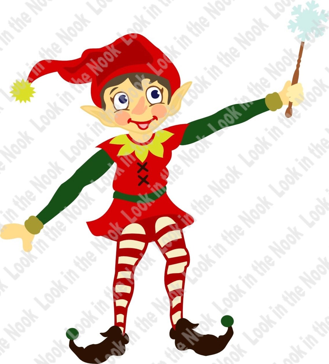 Retro Christmas ELF Graphic Designs, Digital Download, Decoration ...