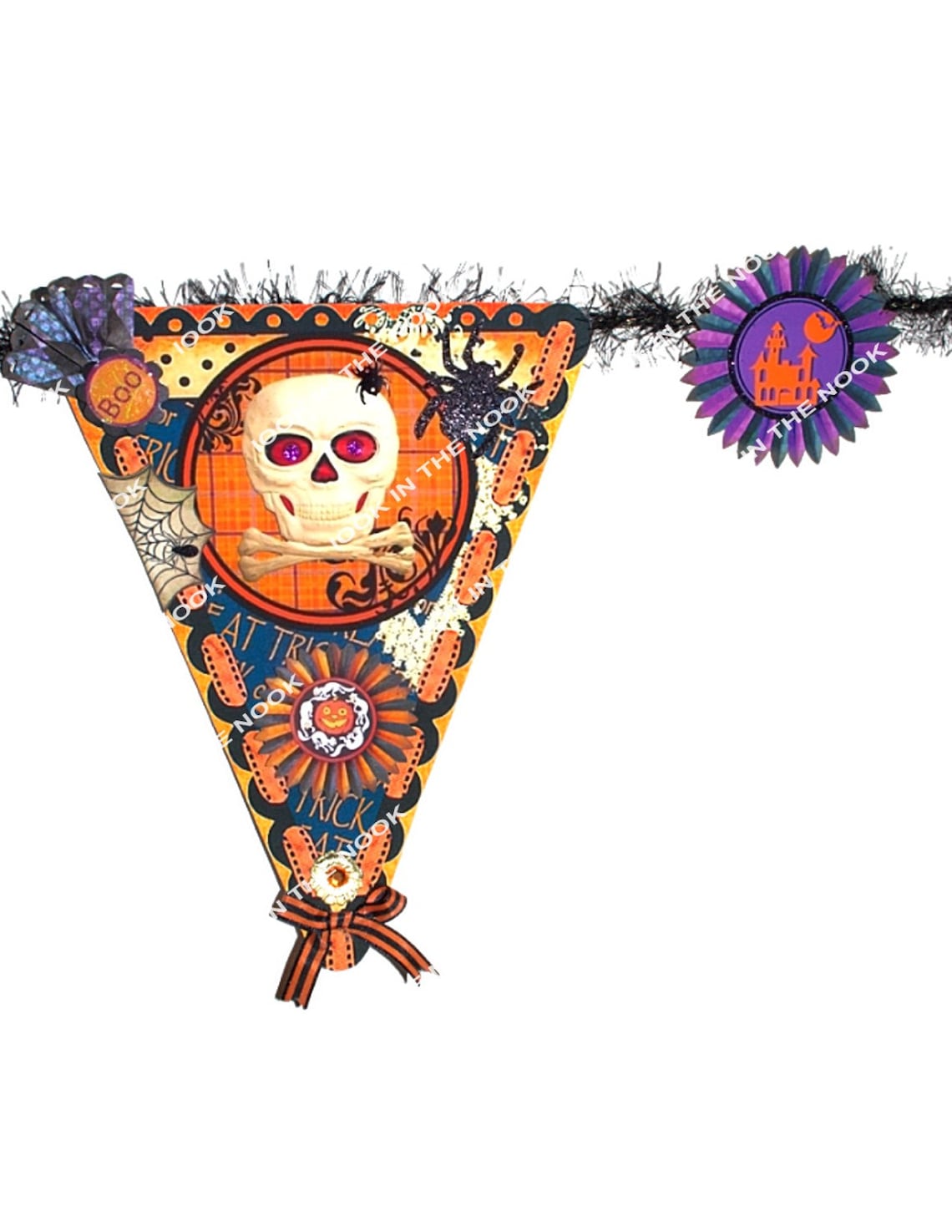 Printable Halloween Pennant Banner, DIY 3-d Embellishments, Party ...