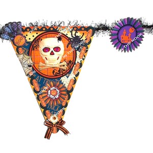 Printable Halloween Pennant Banner, DIY 3-d Embellishments, Party ...