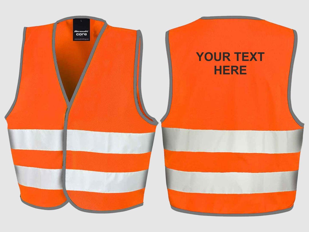 Custom Kids Reflective Hi-vis Vests, Personalised Text or Name High ...