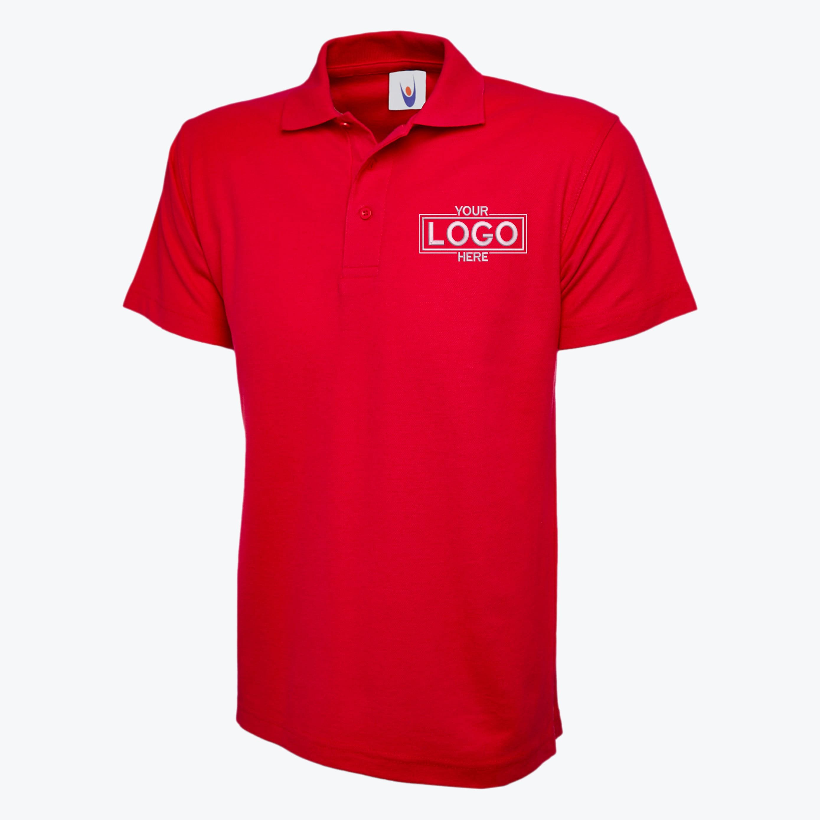 Embroidered Personalised Logo Polo Tshirt, Custom Logo on Left Chest ...