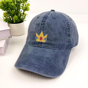 Vintage Crown Cap, Embroidered Gold Princess Crown Hat for Girls, Retro ...