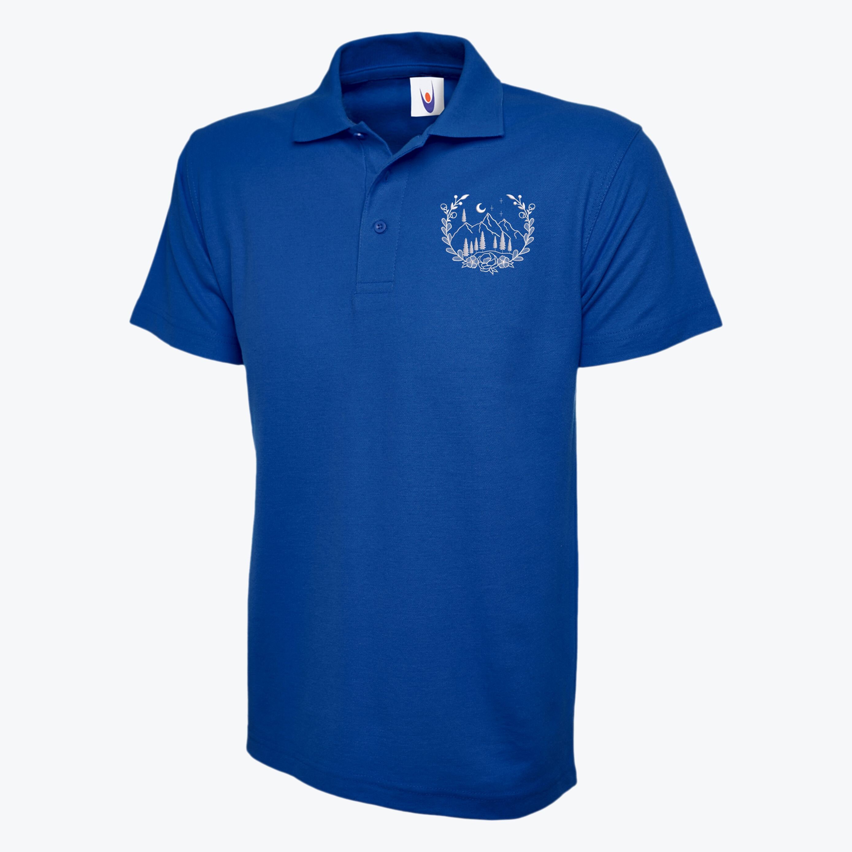 Embroidered Personalised Logo Polo Tshirt, Custom Logo on Left Chest ...