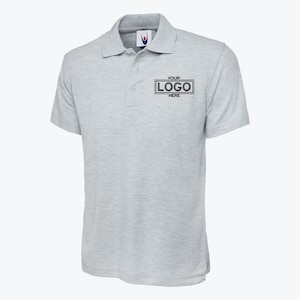 Embroidered Personalised Logo Polo Tshirt, Custom Logo on Left Chest ...