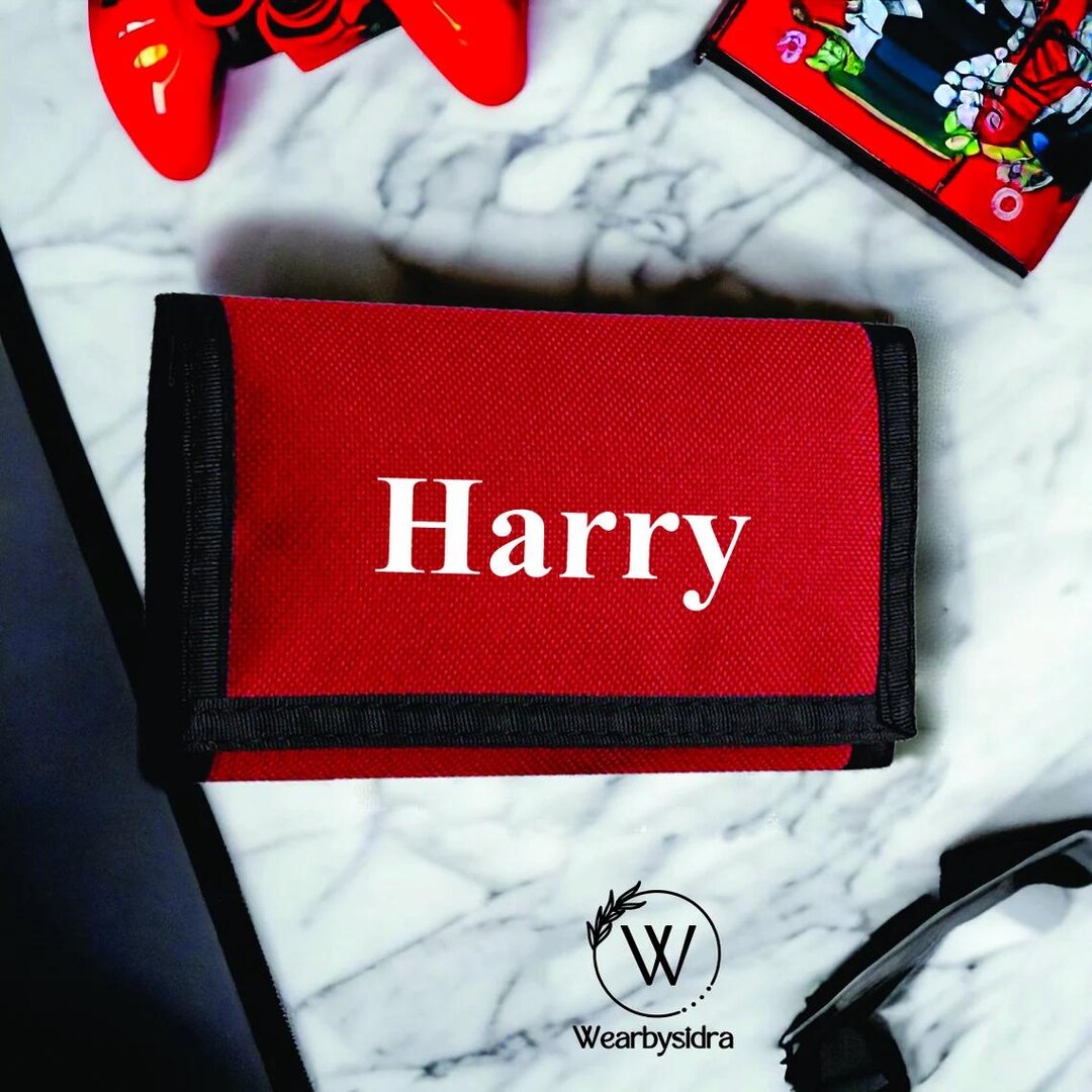 Personalised Ripper Wallets for Boys, Custom Monogram Name Toddlers Zip ...