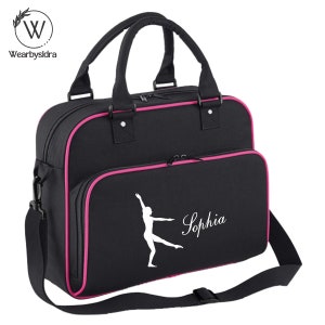 Personalised Dance Bags for Girls, Custom Name Dancer Logo Monogrammed ...