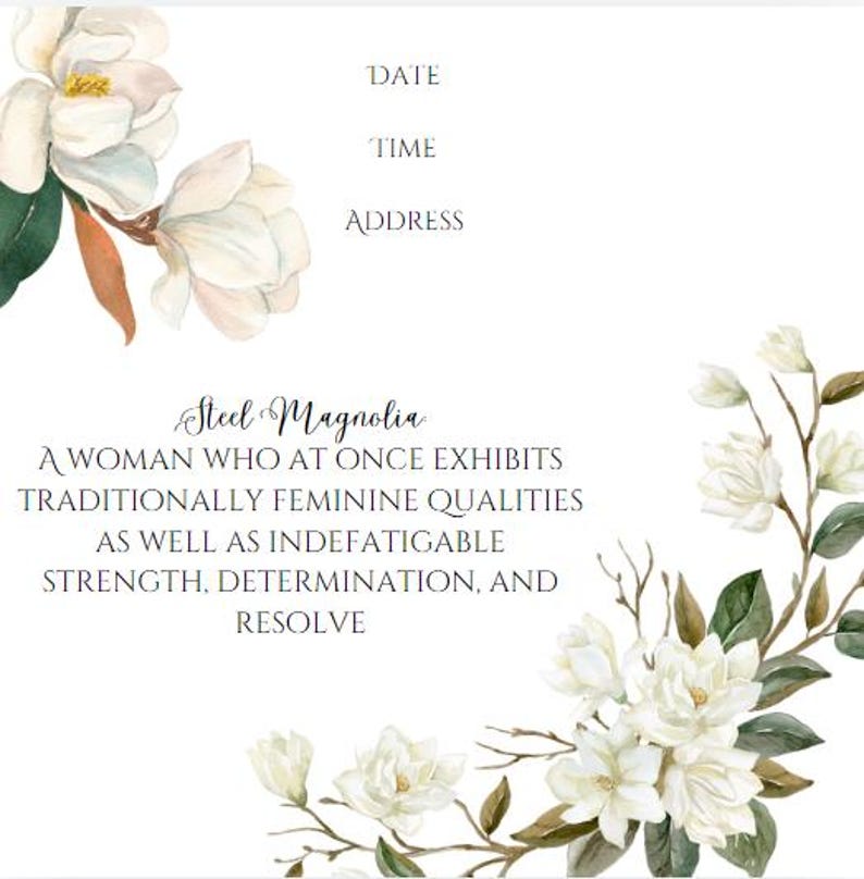 Steel Magnolias Birthday Invitation - Etsy
