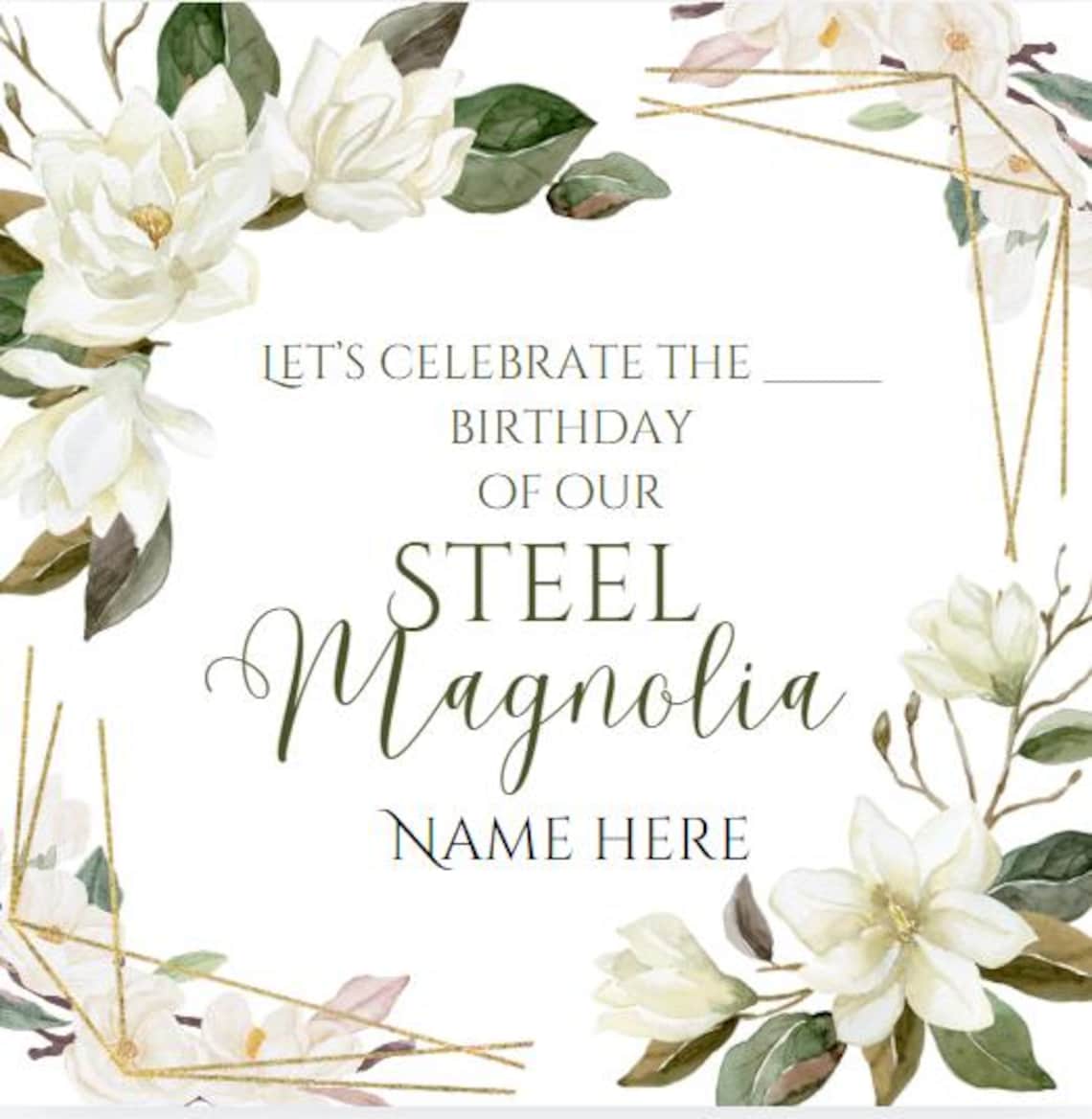 Steel Magnolias Birthday Invitation - Etsy