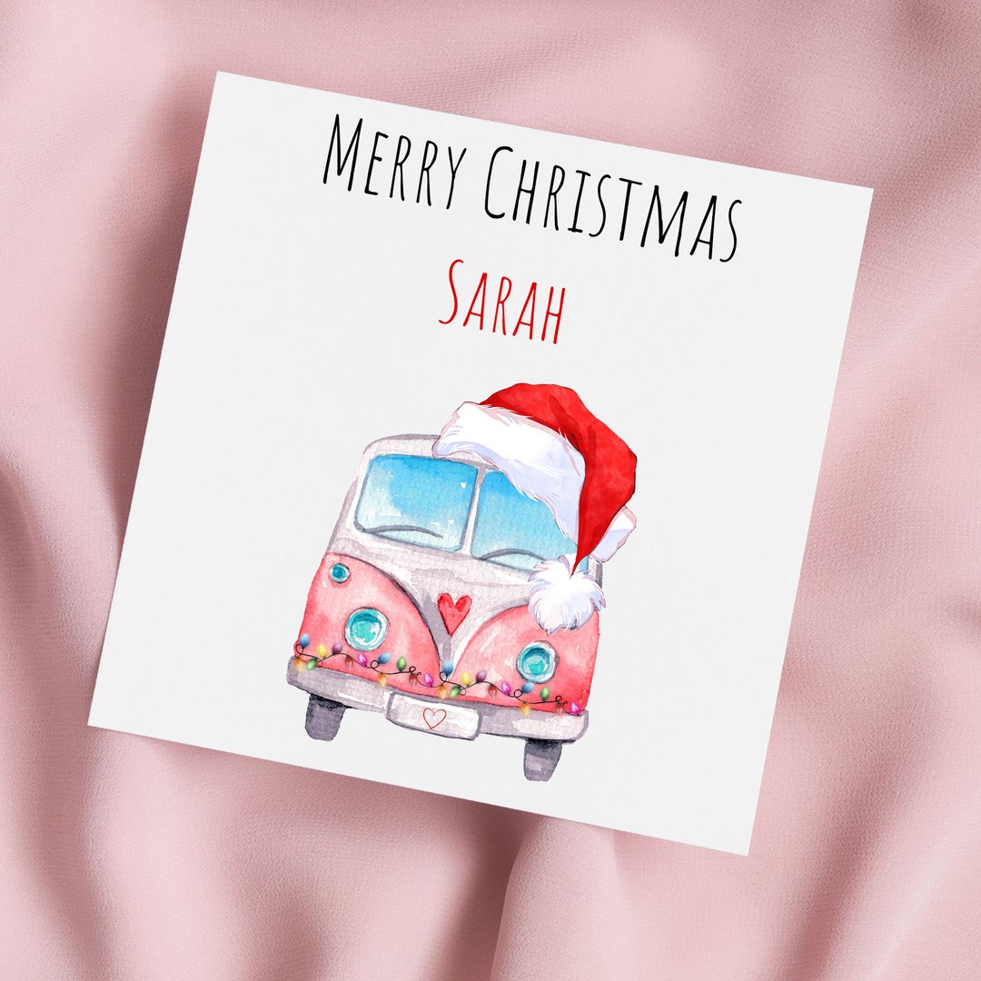 Camper Van Christmas Card Camper Van Card Christmas Card - Etsy