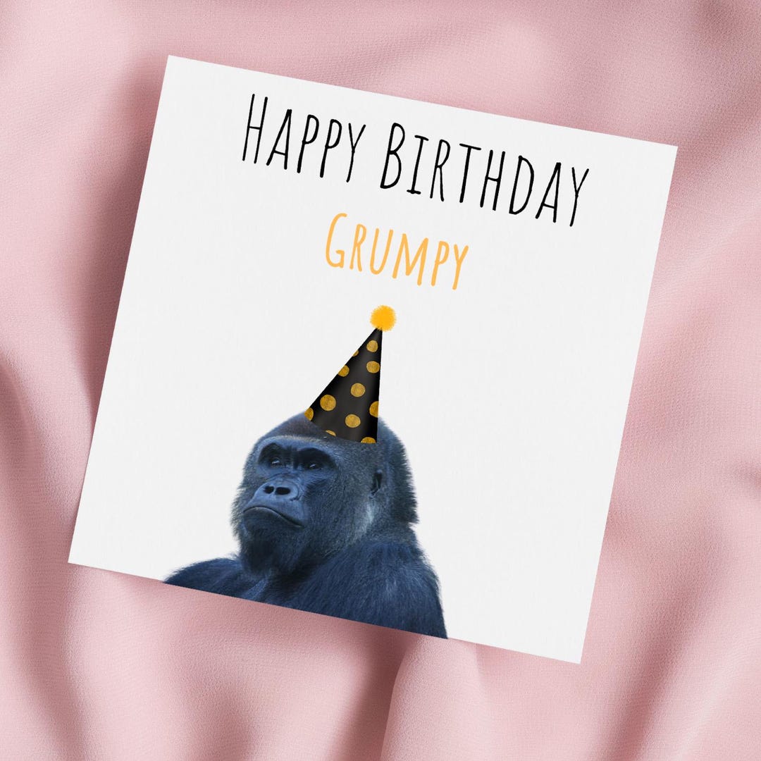 Birthday Card With Ape, Ape Greeting Card, Ape Card, Special Birthday ...