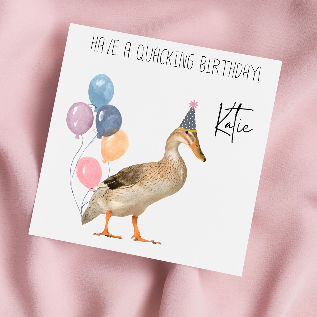 Duck Birthday Card, Duck Greeting Card, Duck Card, Special Birthday ...
