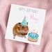 Birthday Card With Cute Rats and Party Hats, Rats Greeting Card, Rats ...