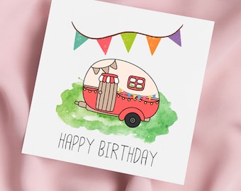 Caravan Birthday Cards - Etsy UK