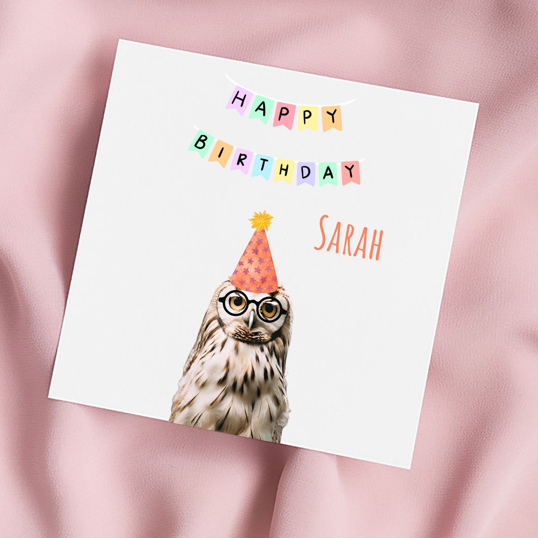 Owl Birthday Card, Owl Greeting Card, Owl Card, Special Birthday ...