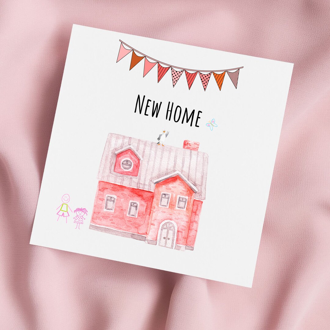 New Home Card, New House Card, Moving Home Card, Congratulations Card ...