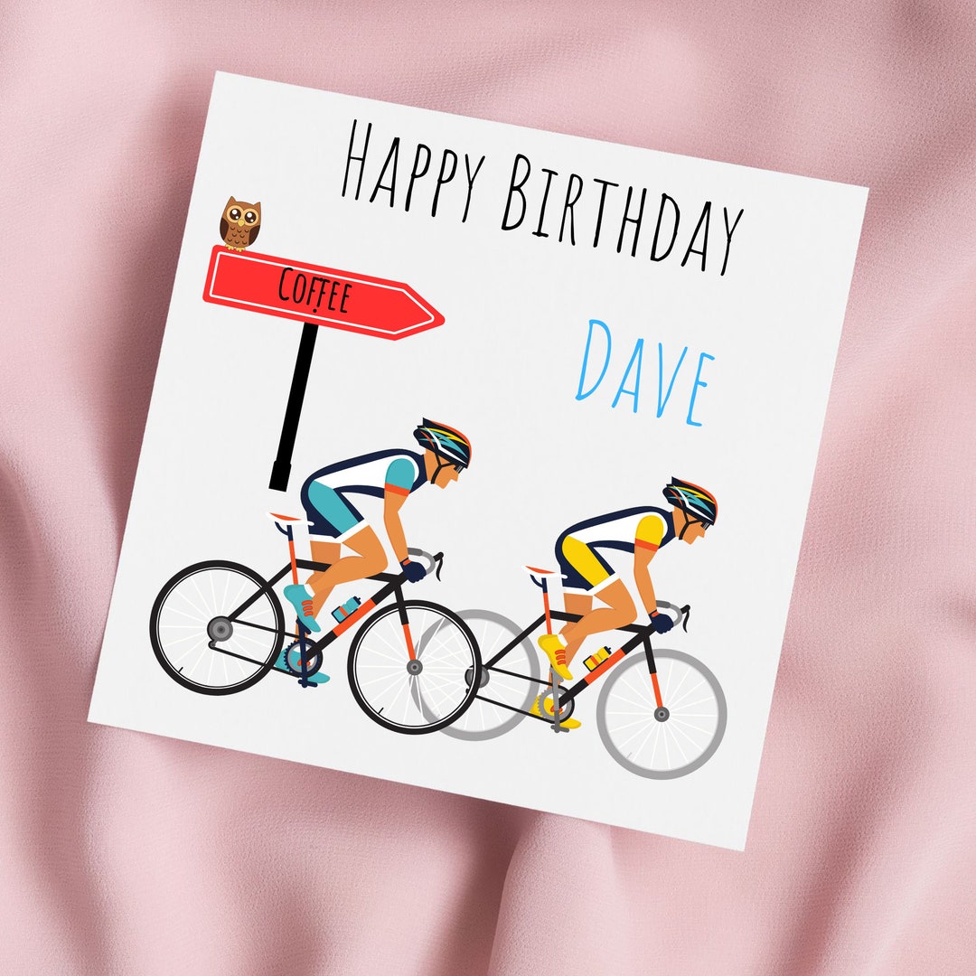 Cycling Birthday Card, Cycle Card, Cyclist's Card, Birthday Card ...