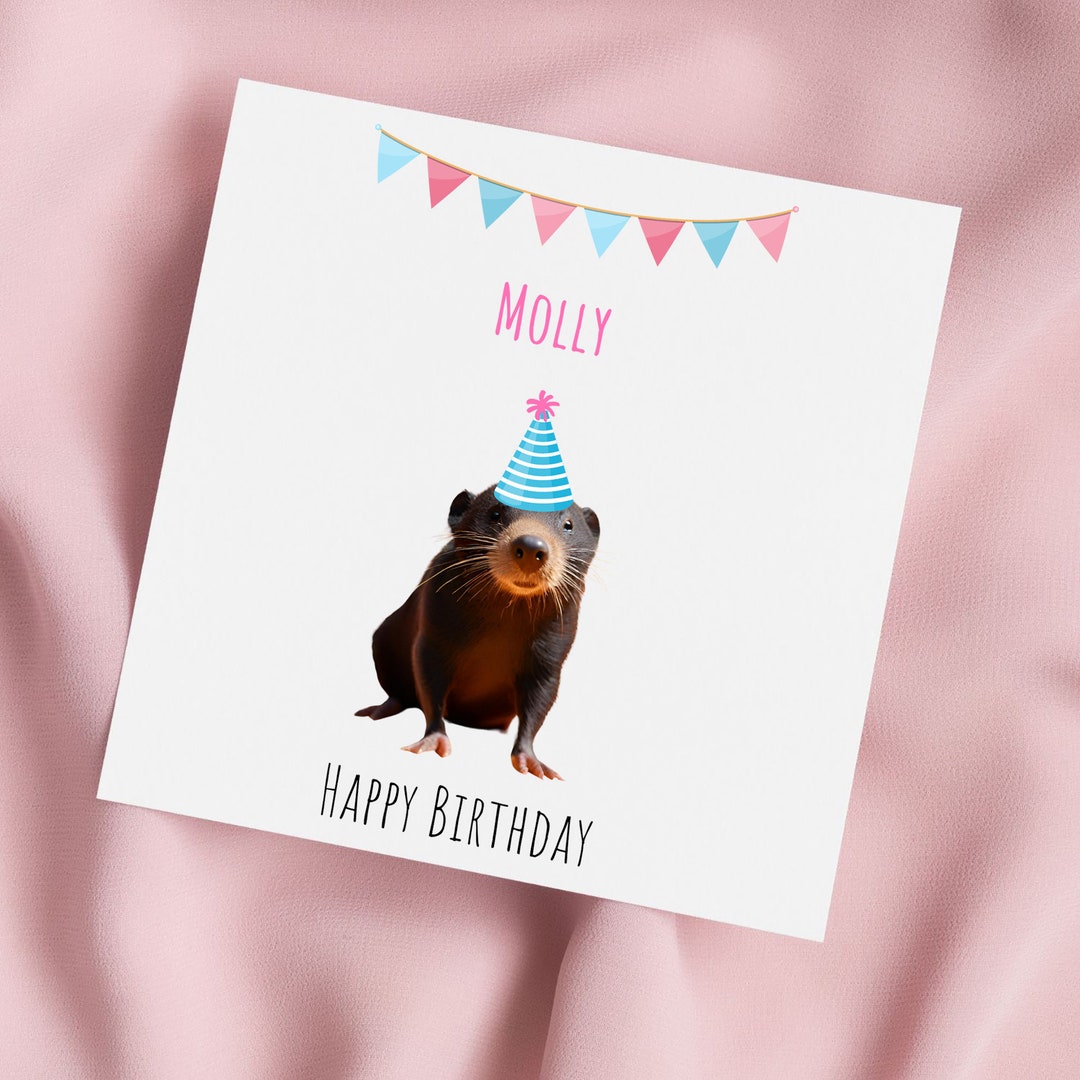 Mole Birthday Card, Mole Greeting Card, Mole Card, Special Birthday ...