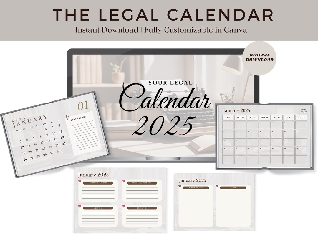 Buy 2025 Legal Printable Calendar I Editable Scheduling Calendar Legal ...