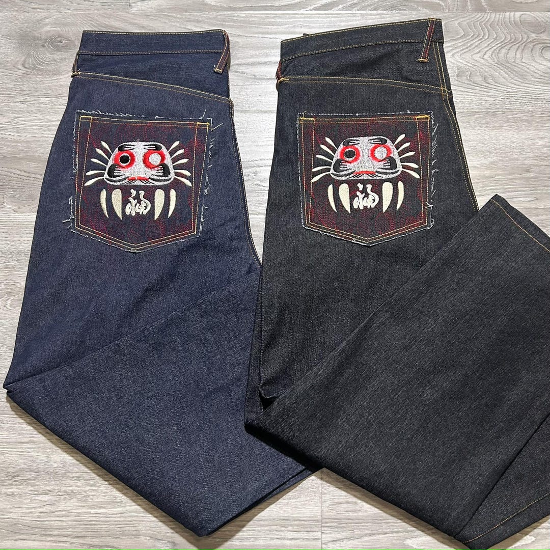 RMC Jeans Lot 1001 Unused Denim: Japanese Style Embroidery Selvedge Raw ...